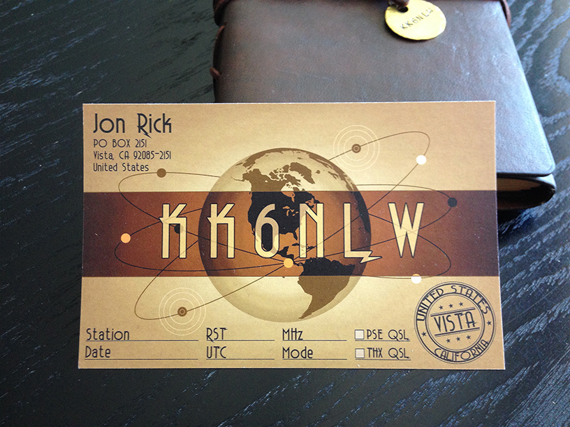 My QSL Card – Jon Rick